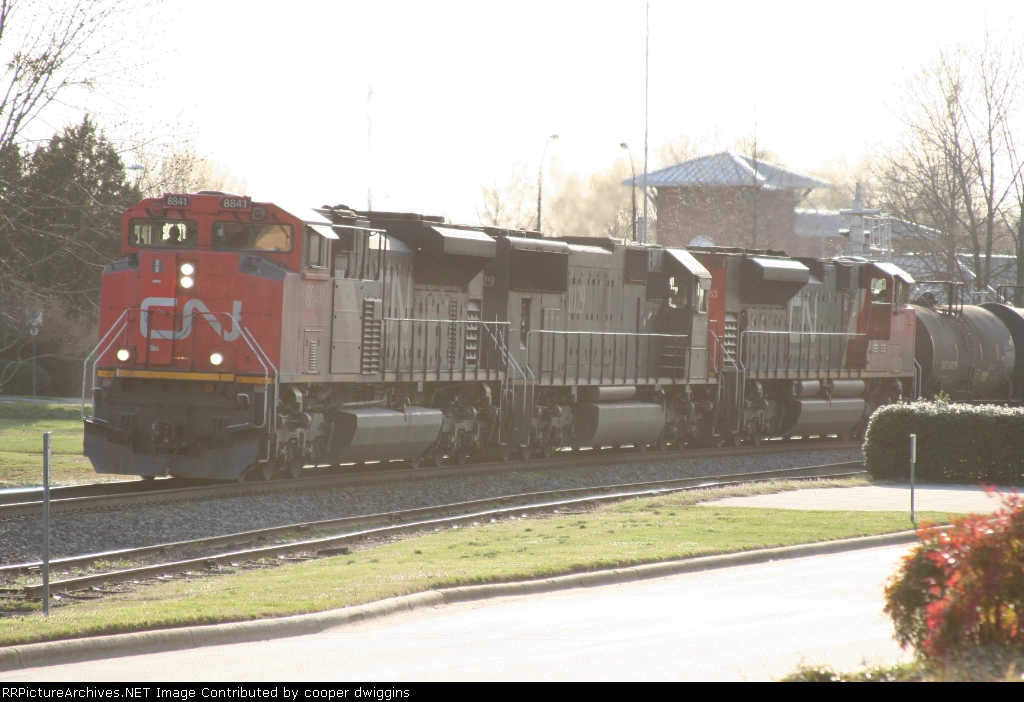 63N sulfur train by the Cary Amtrak Station
